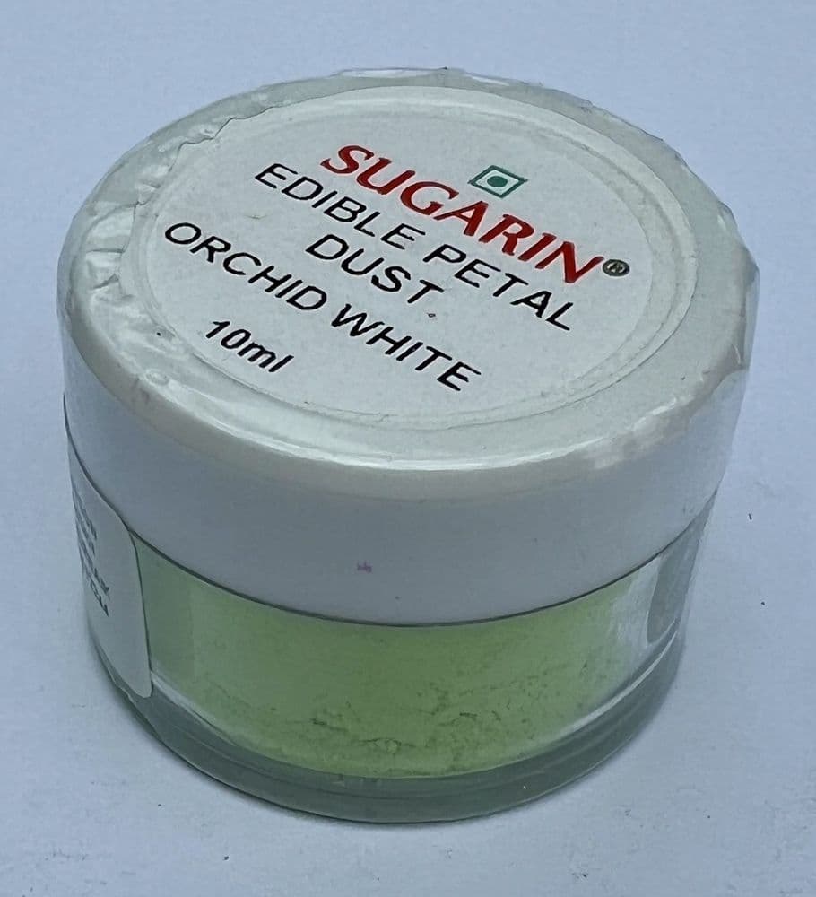 Sugarin Edible Petal Dust Orchid White 10ml Pot