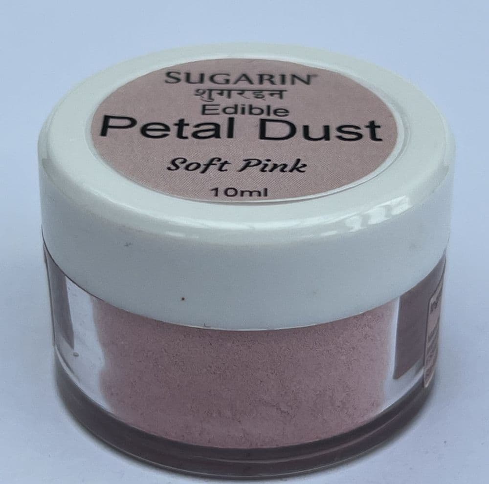 Sugarin Edible Petal Dust Soft Pink 10ml size