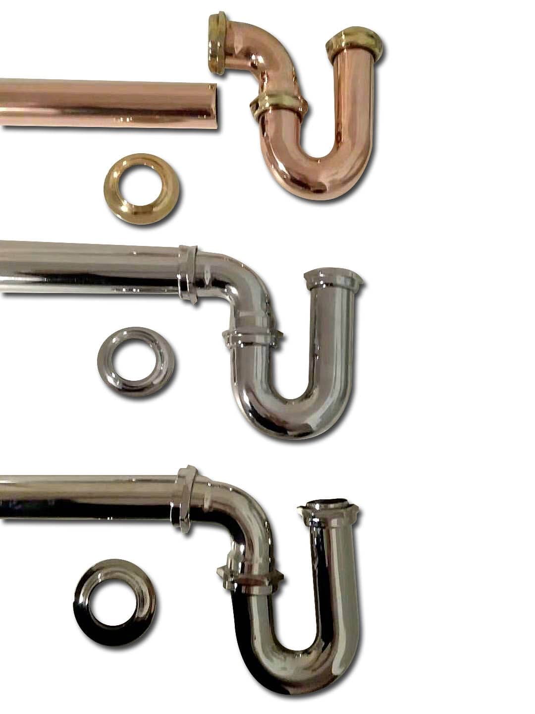 Traditional 1 1/4" 35mm Basin P Trap kit Polished chrome made in UK