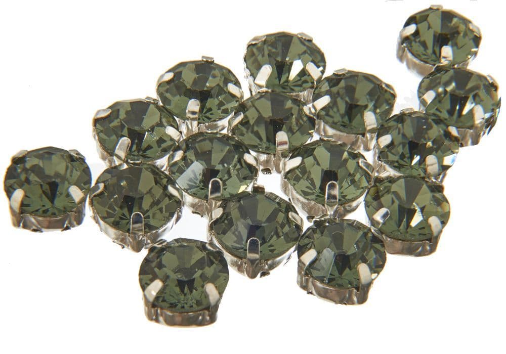 Black Diamond Rose Montees EIMASS 3555 Range Single Stone Silver ...