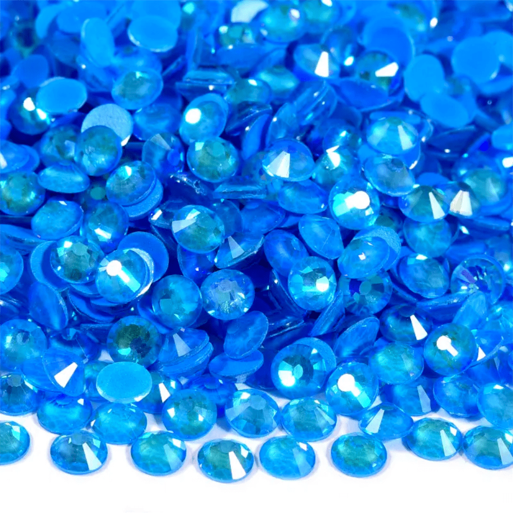 Blue Neon Crystals EIMASS 7787 Grade A Flat-Back Non-Hot Fix Glass ...