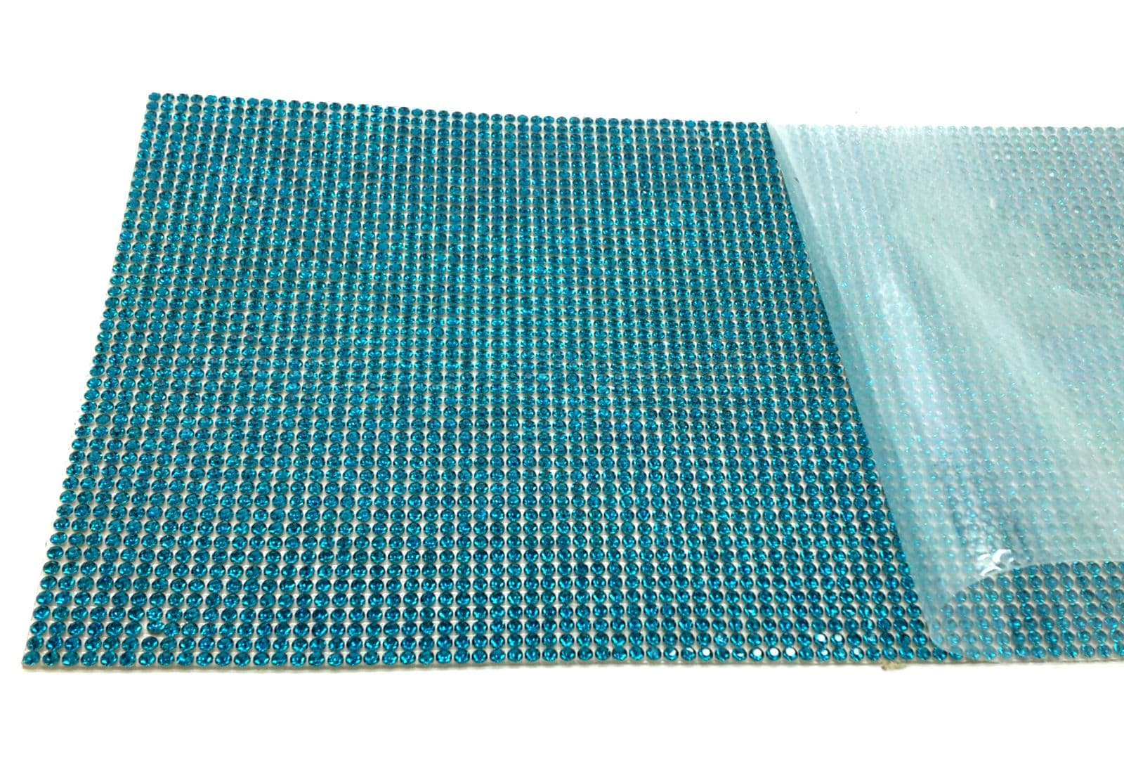 Blue Zircon Hot Fix Rhinestone Mesh EIMASS Crystal Mesh Rhinestone ...