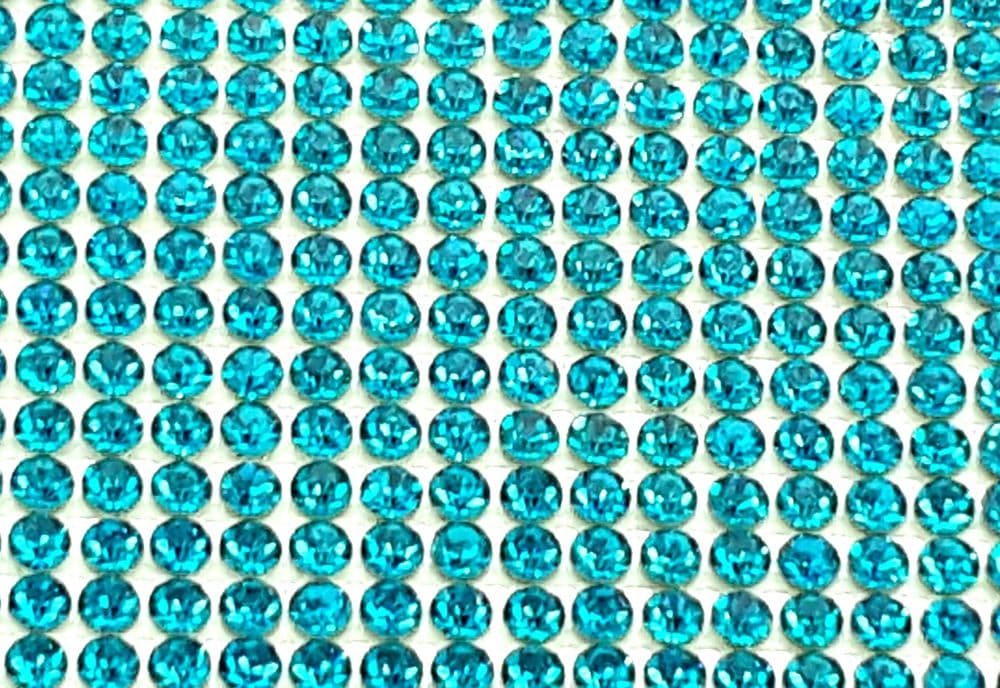 Blue Zircon Hot Fix Rhinestone Mesh EIMASS Crystal Mesh Rhinestone ...