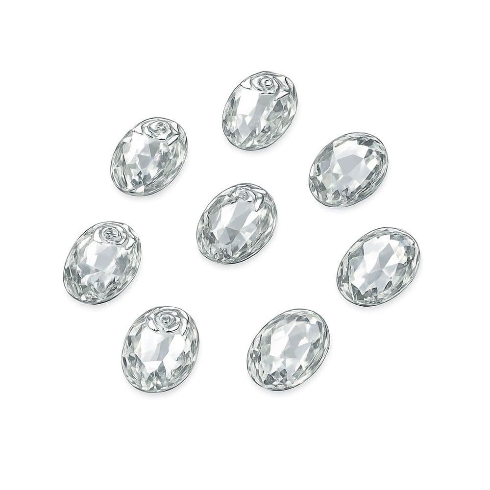Clear Crystal Oval Shape EIMASS Resin Crystals Sew or Glue on Flat Back ...