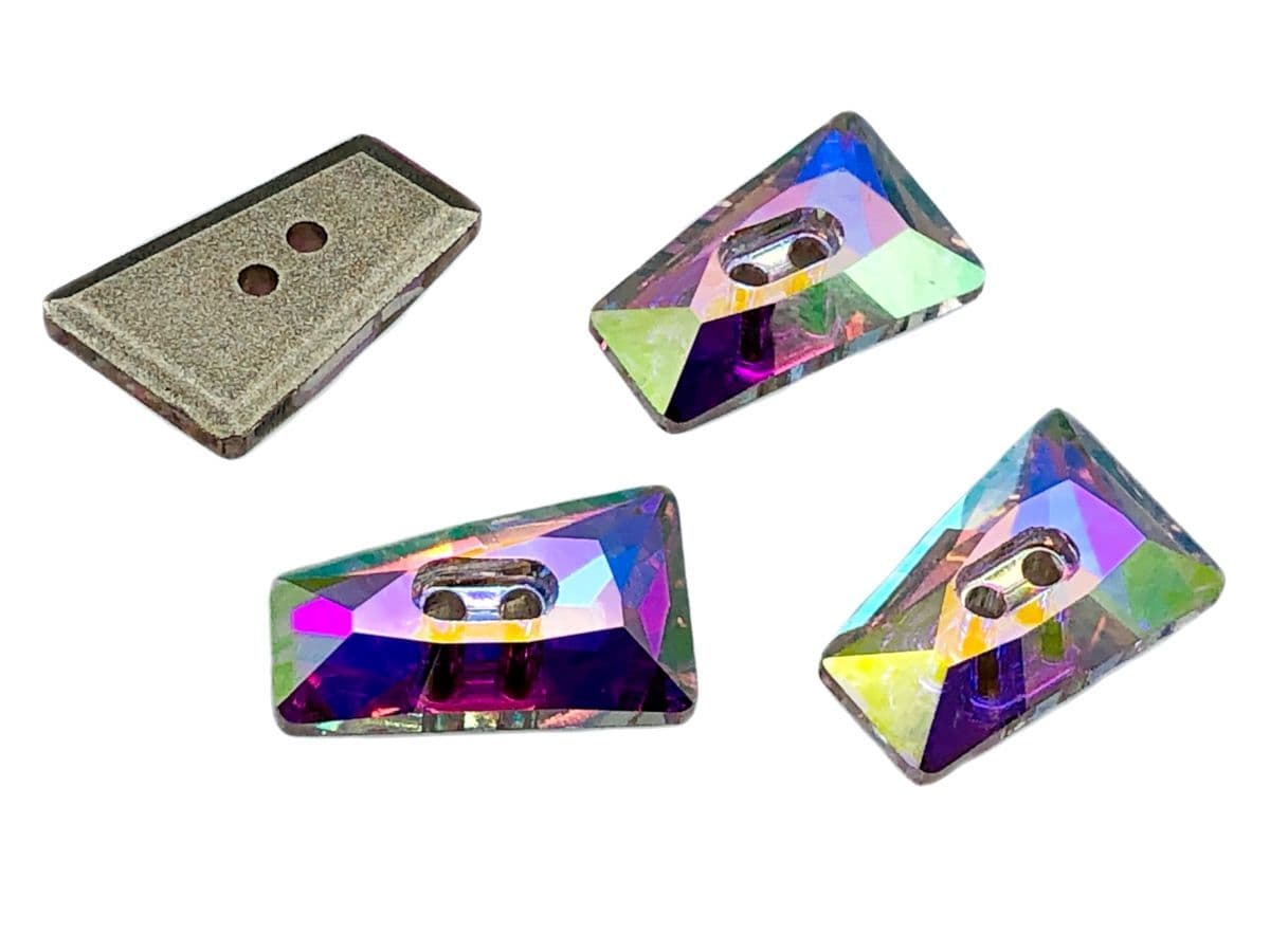 Crystal AB Oblong Buttons EIMASS Exquisite Range Cut Glass Sewing Buttons