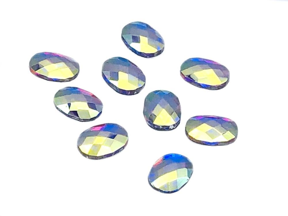 Crystal AB Oval Hot Fix 3x5mm 6x8mm EIMASS 7737 Tiny Glass Crystals