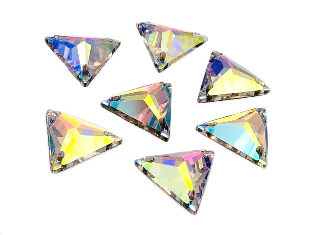 Crystal AB Triangle EIMASS 8868 Exquisite Range Sew on Glue on Flat ...