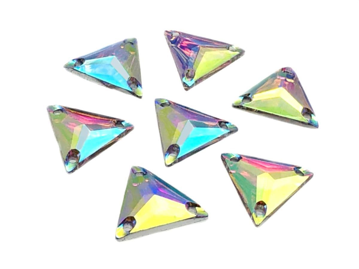 Crystal AB Triangle EIMASS Resin Crystals Sew on Glue on Stones
