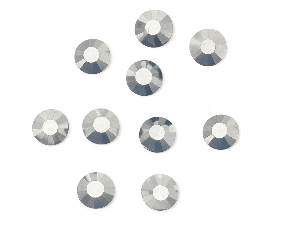 Crystal Hematite Silver EIMASS 7767 Range Flat Back Hot Fix Glass ...