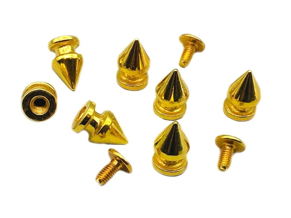 Gold Spike Cone Screw Back Rivets EIMASS Premium Rivet Studs