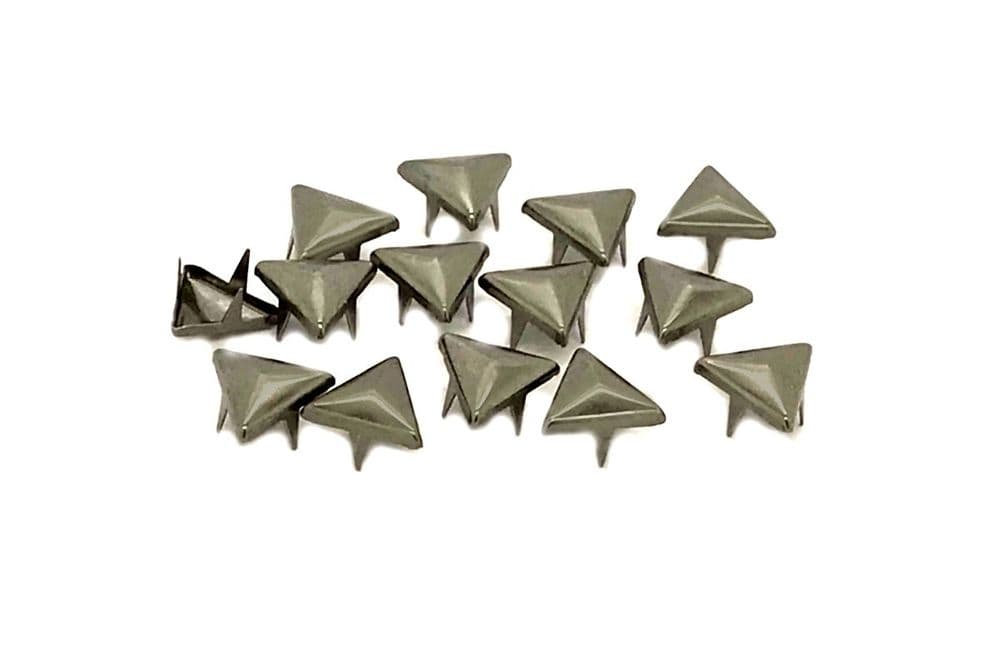 Gunmetal Triangle Pyramid shape EIMASS Studs Rivets with Prongs Claws