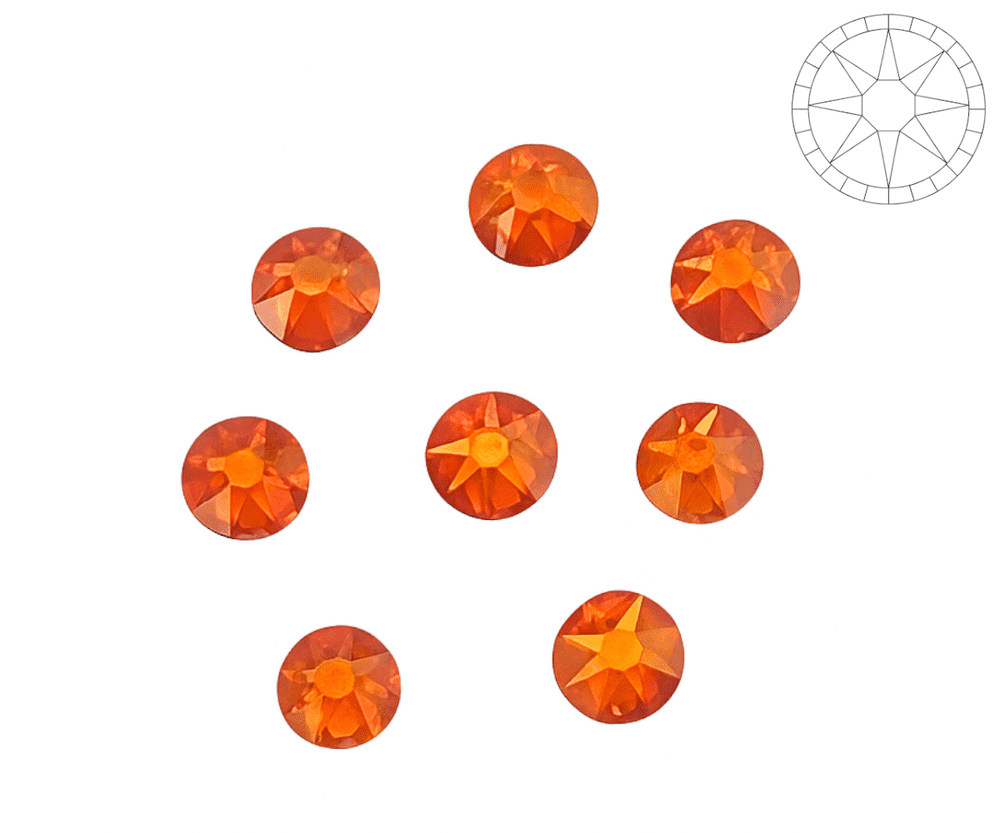 Hyacinth AB Star Cut EIMASS 8898 Exquisite Hot Fix Flat Back Crystals ...