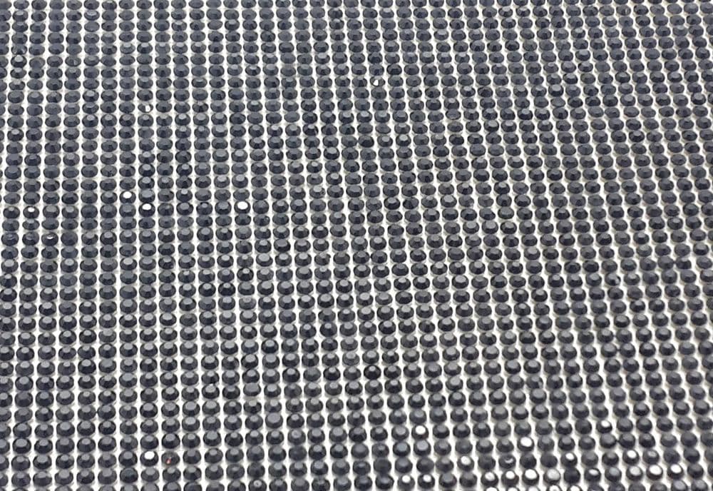 Jet Black Hot Fix Rhinestone Mesh EIMASS Crystal Mesh Rhinestone ...