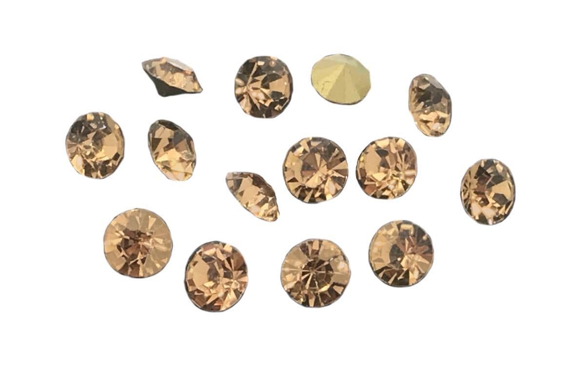 Light Gold Foiled Chatons EIMASS Point Back Crystals