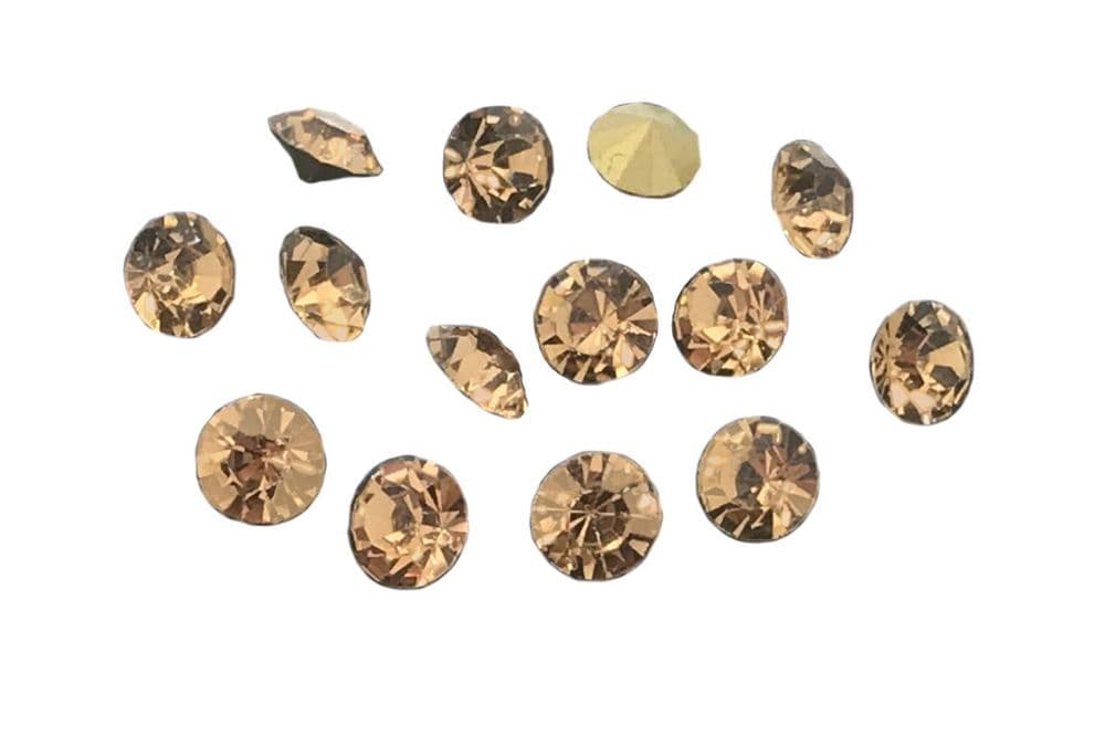 Light Gold Foiled Chatons EIMASS Point Back Crystals