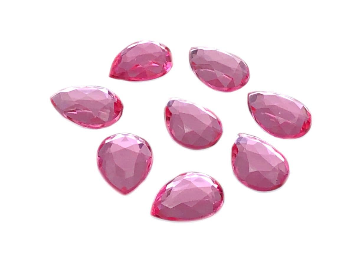 Light Pink Teardrop EIMASS Acrylic Pear shape Flat Back Rhinestones