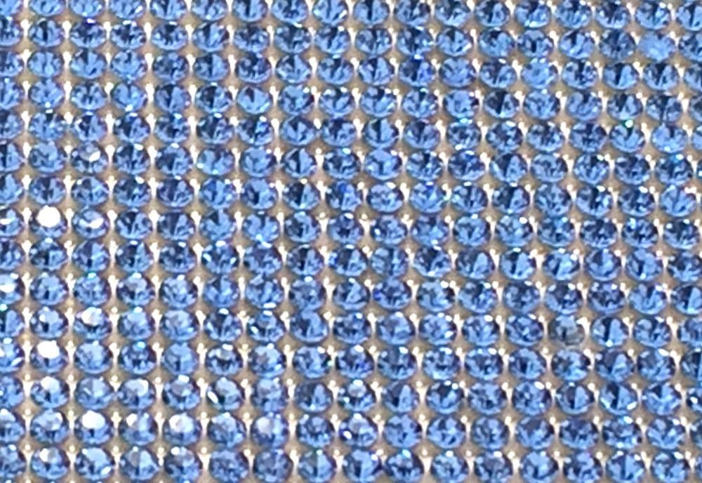 Light Sapphire Hot Fix Rhinestone Mesh EIMASS Crystal Mesh Rhinestone ...