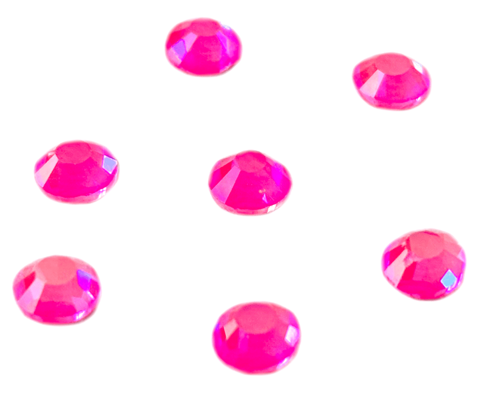 Pink AB Neon Crystals EIMASS 7787 Grade A Flat-Back Non-Hot Fix Glass ...