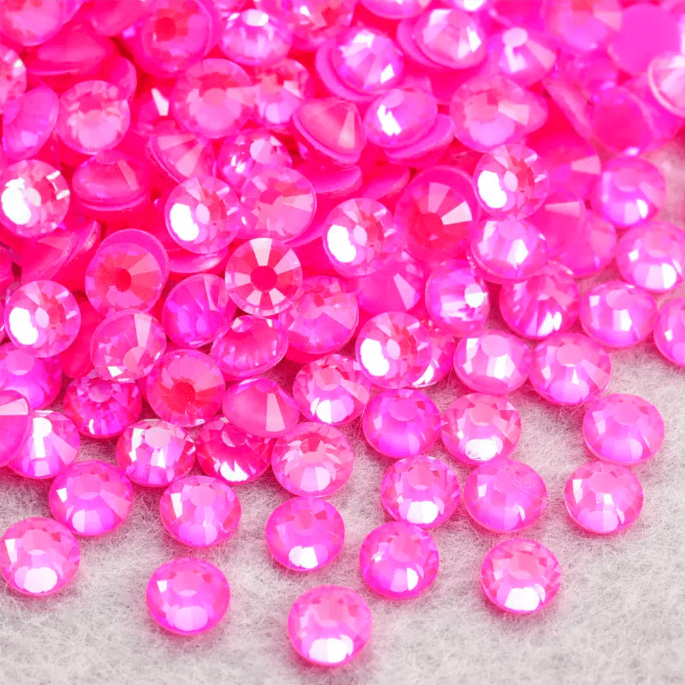 Pink Neon Crystals EIMASS 7787 Grade A Flat-Back Non-Hot Fix Glass ...