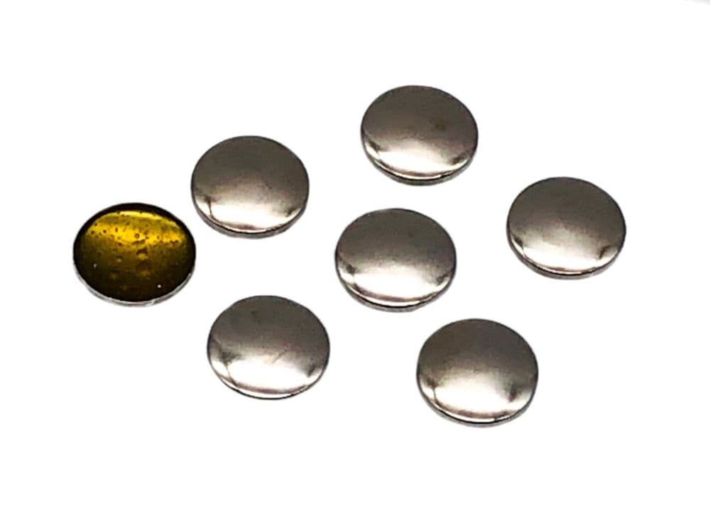 Silver Hot Fix Round Dome EIMASS Iron on Copper Studs DIY Embellishment