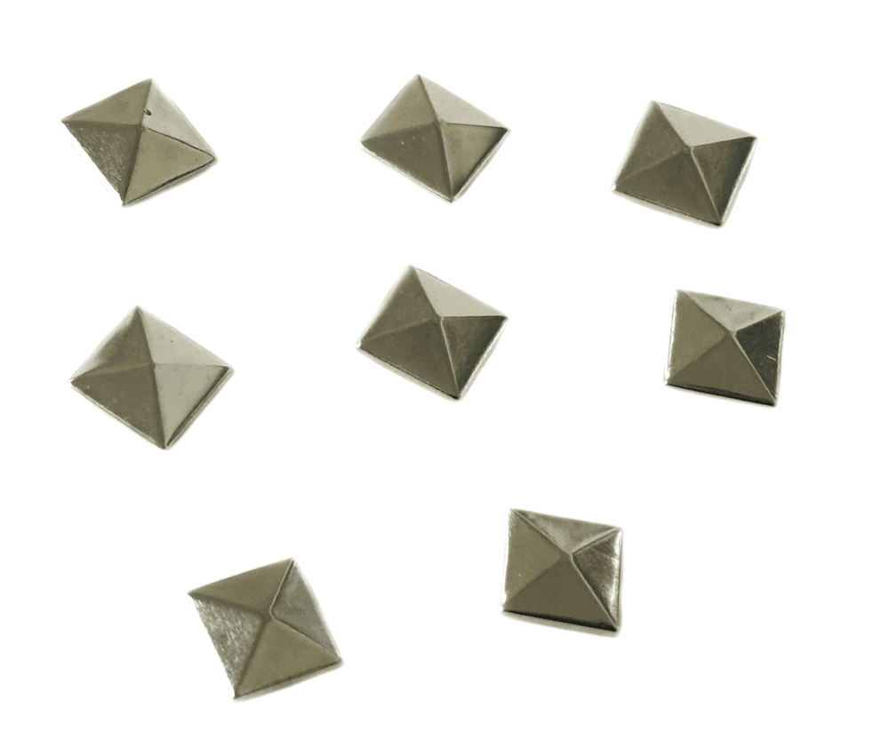 Silver Pyramid Hotfix Studs EIMASS Hot Fix Iron on Copper Square Studs ...