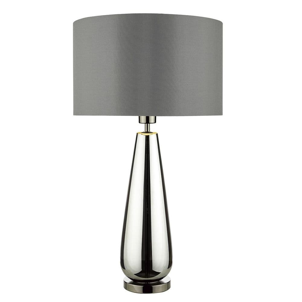 Pablo Table Lamp Black Chrome Glass complete with Shade Class 2 Double ...