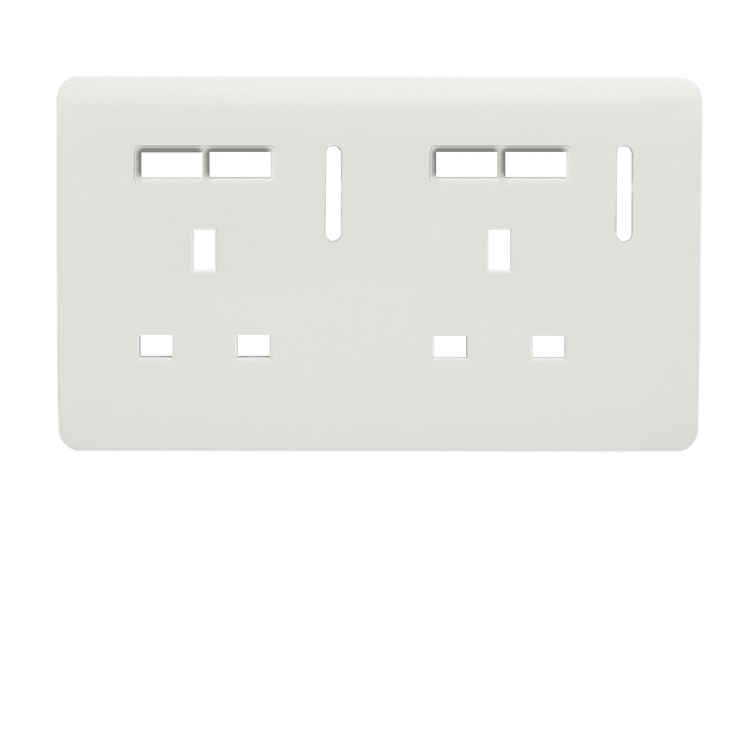 Trendi SPARE FACEPLATE 2 Gang Glossy 13 Amp 4 x 2 1mA USB Switched ...