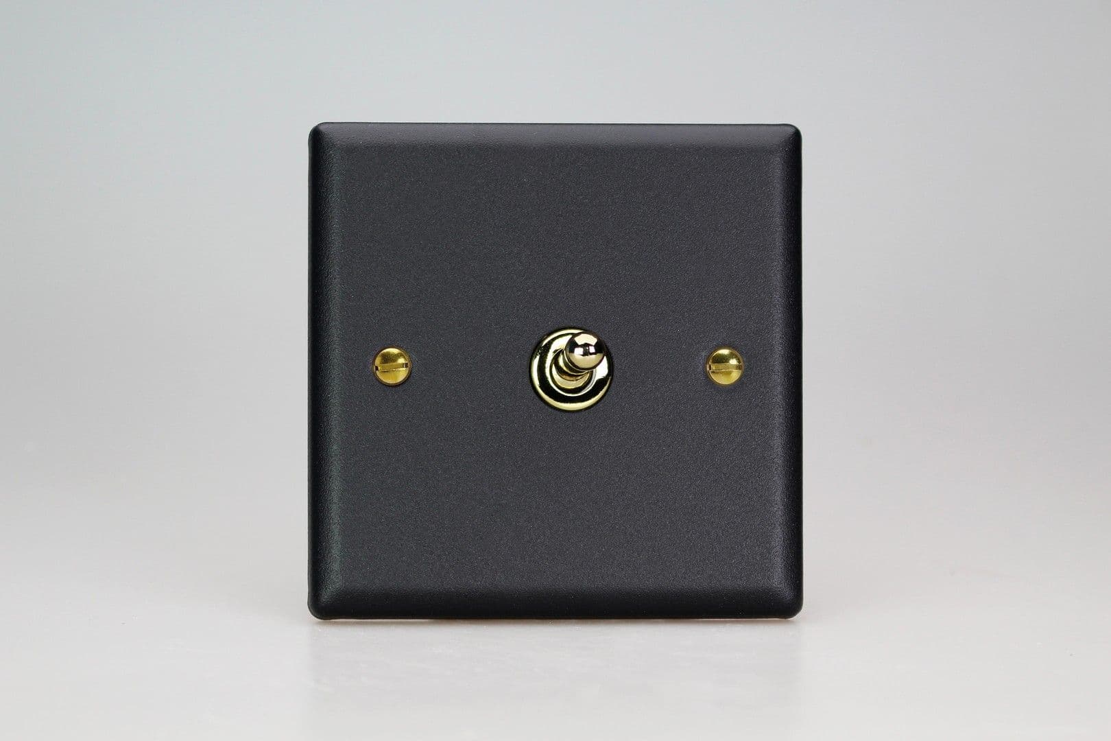 Varilight 1-Gang 10A 1- or 2-Way Toggle Switch in Matt Black