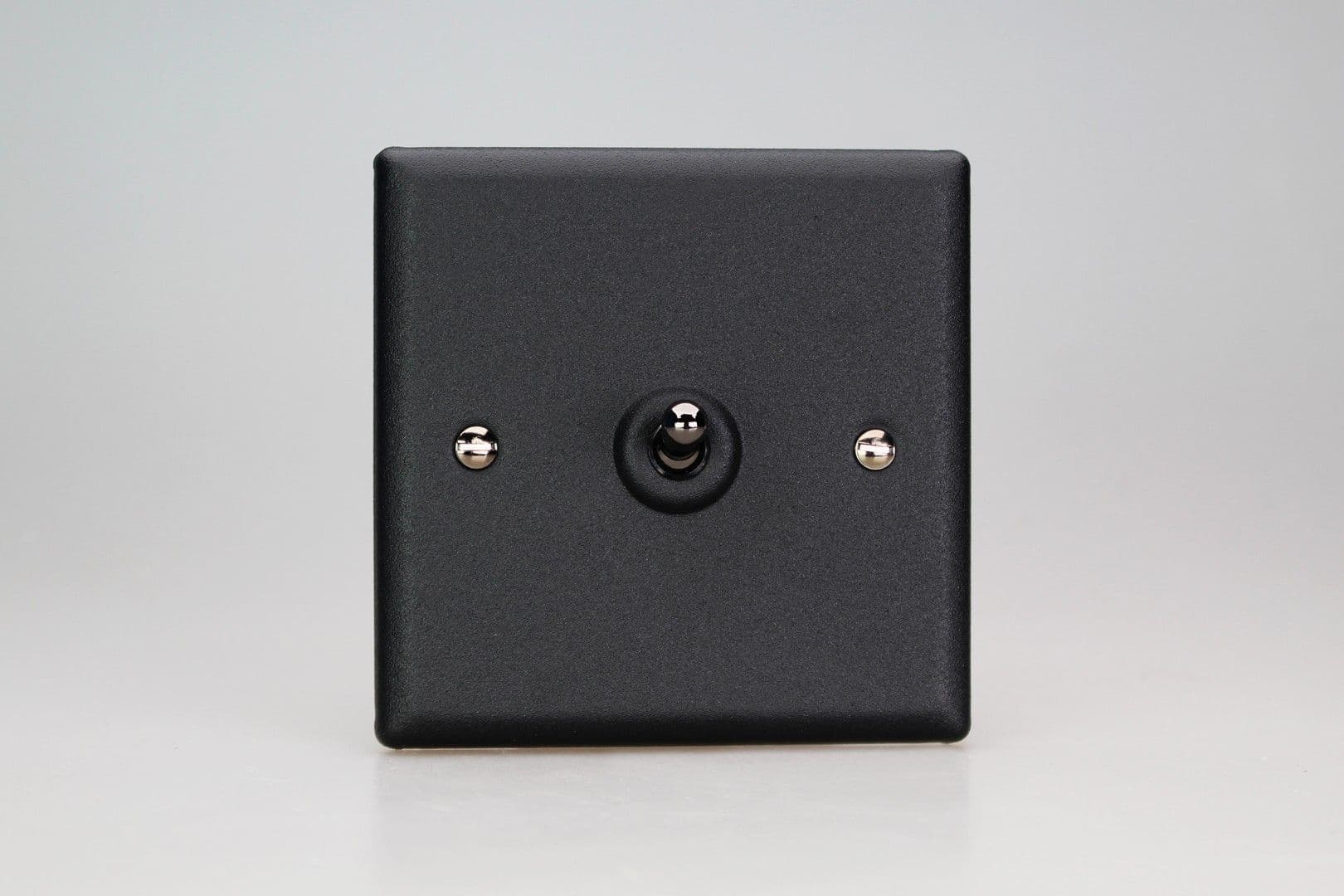 Varilight 1-Gang 10A 1- or 2-Way Toggle Switch Matt Black
