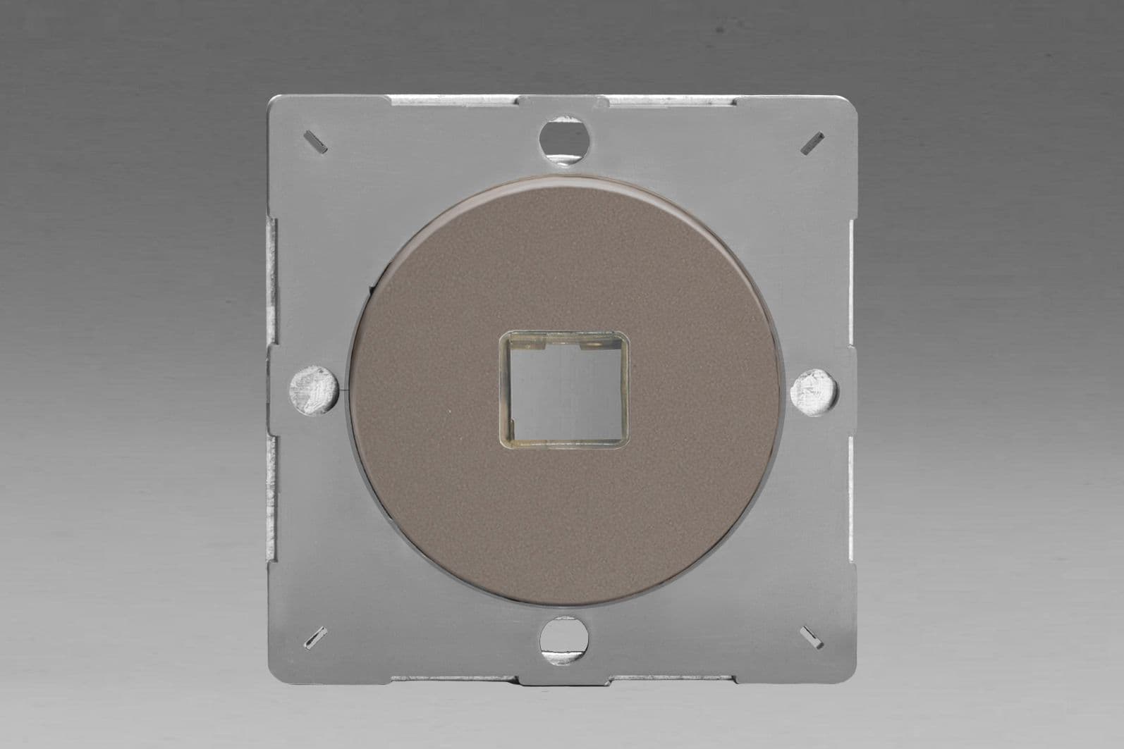 Varilight 1-Gang EuroData Grid Plate Keystone Data in Pewter