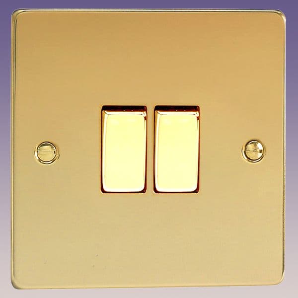 Varilight 2 Gang 1 x Int & 1 x 1 or 2 Way 10A Rocker Light Switch Ultra ...