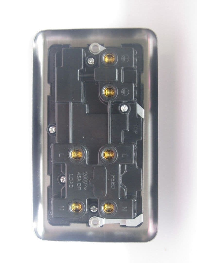 Varilight 45A Cooker Panel with 13A Double Pole Switched Socket Outlet ...