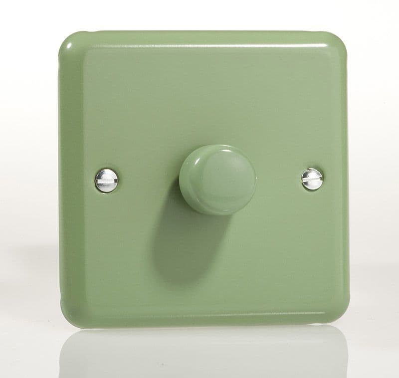 Varilight Pastel 1 x 400W 2-Way Push-on Push-off Dimmer Light Switch ...