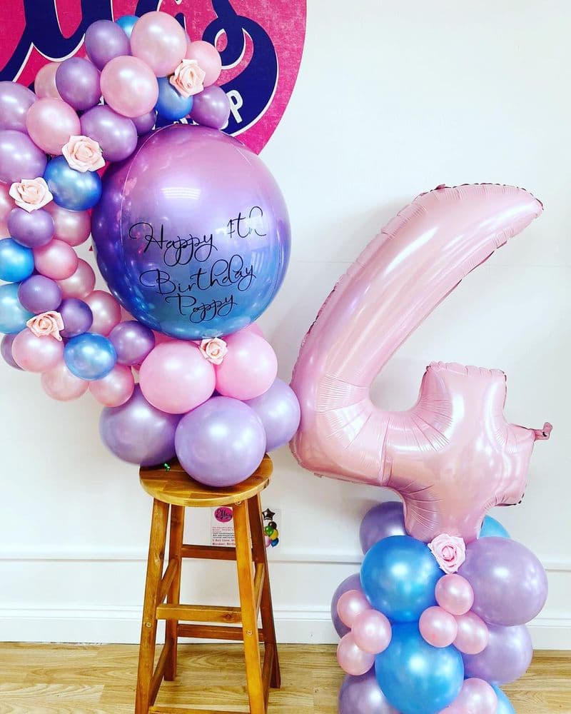 Balloon Hug and Deluxe Number Stack Package