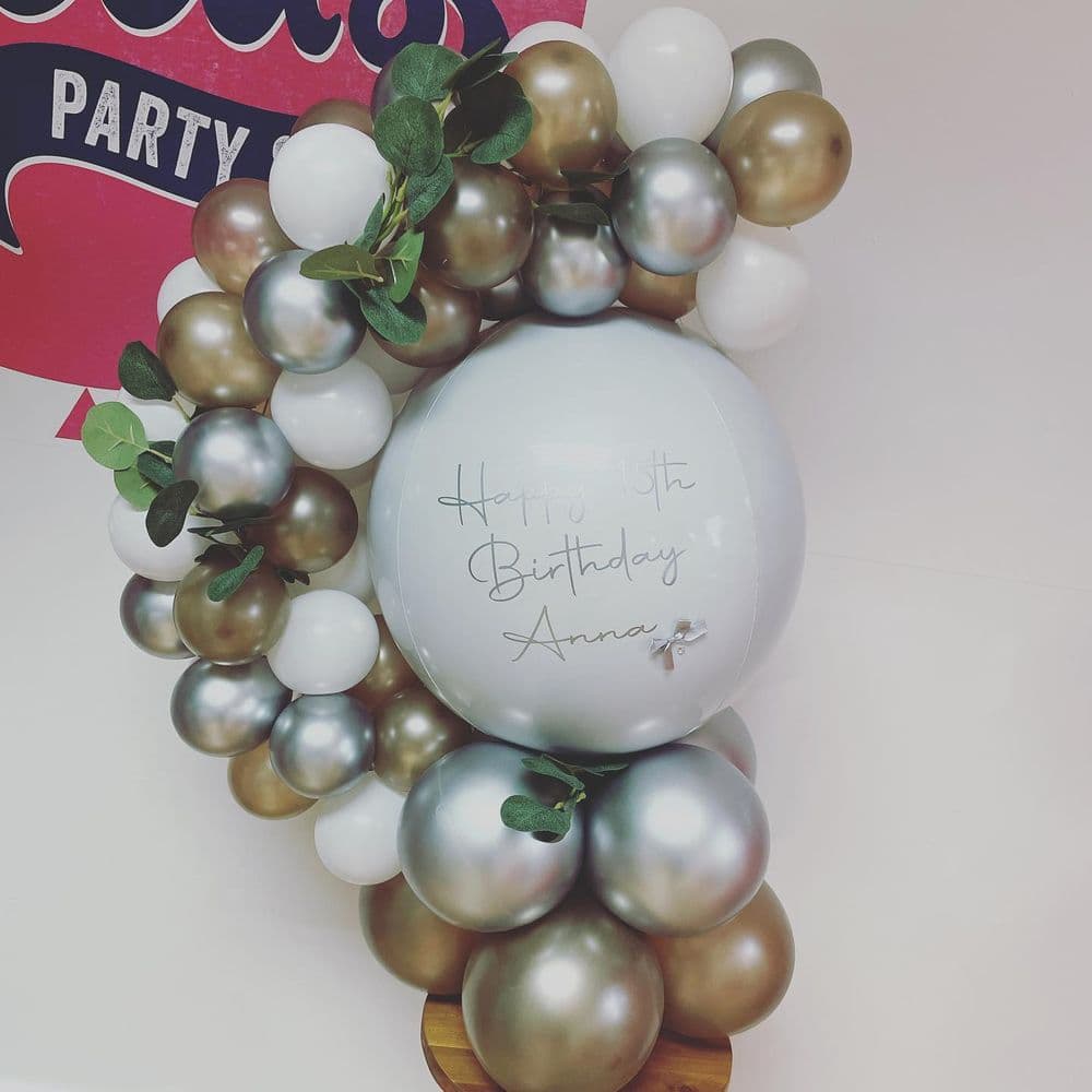 Eucalyptus and Almond Personalised Balloon Hug