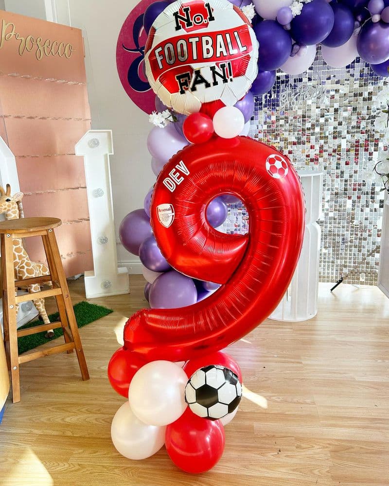 Football Themed Number Stack Choose Team