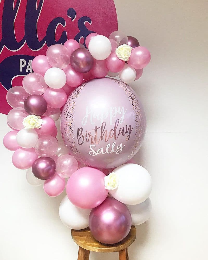 Pink Glitz Personalised Balloon Hug
