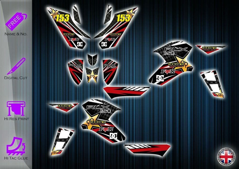 APACHE RLX 320 / 450 STICKERS - GRAPHICS KIT - DECAL - TRITON 450 ...
