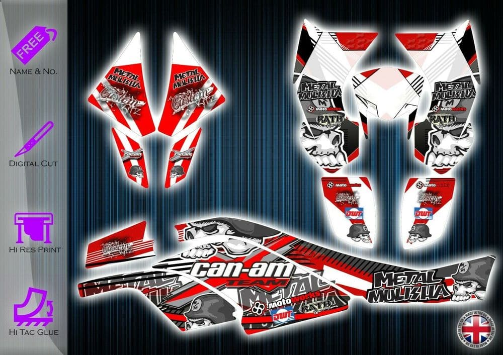 CAN AM DS450 STICKERS - GRAPHICS KIT - DECALS CANAM DS 450 ATV GRAPHICS ...