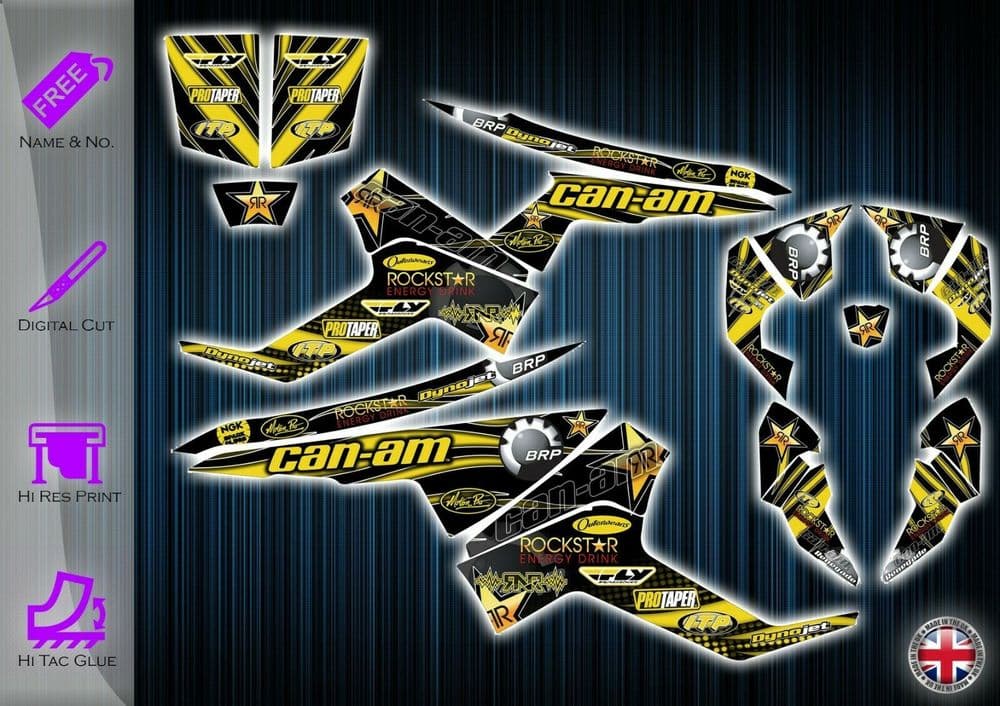 CAN AM RENEGADE STICKERS - GRAPHICS KIT - DECALS CANAM RENEGADE ATV ...