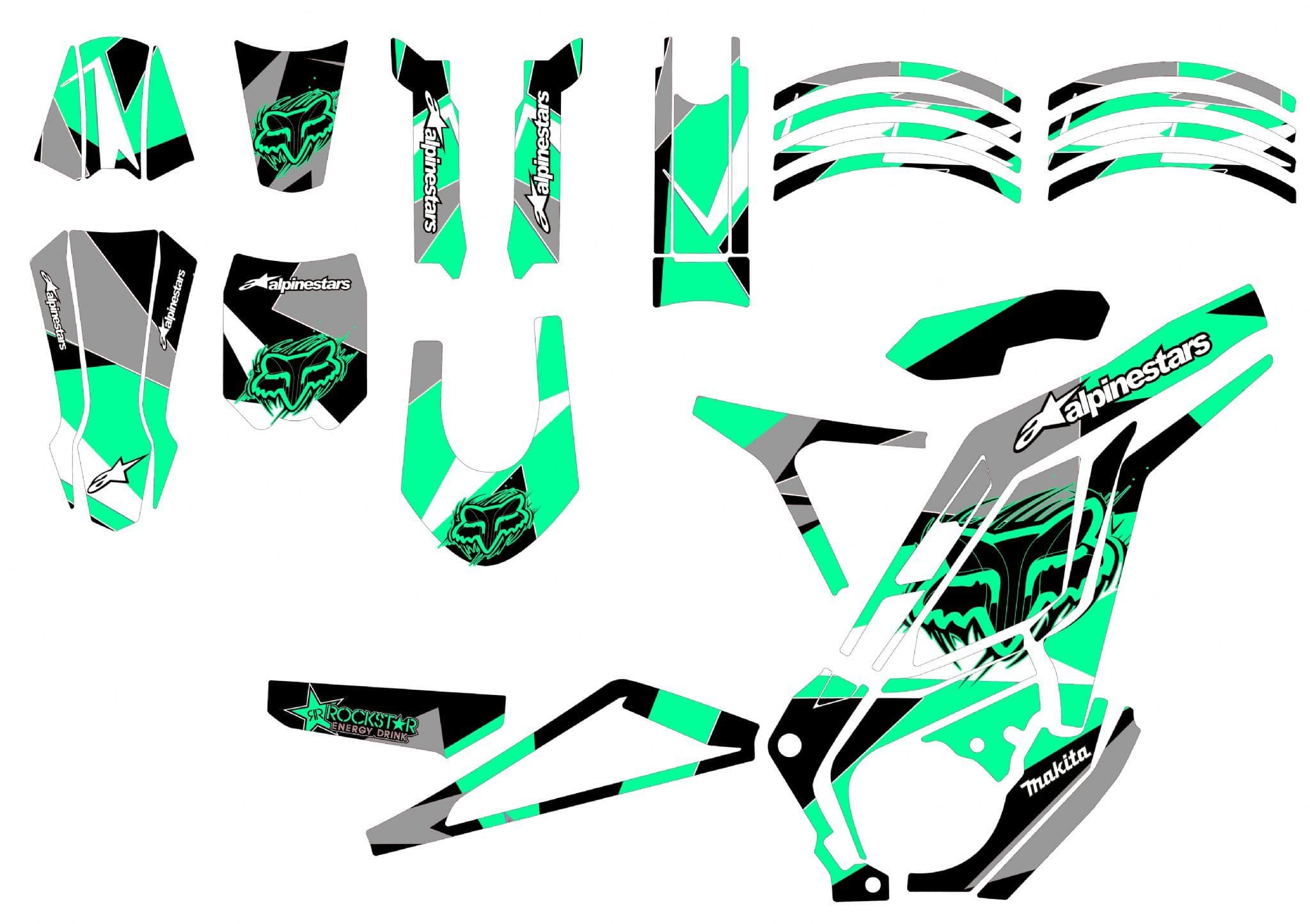 E-Ride Pro ss Graphics kit Eride pro Decals E Ride Pro SS wrap Eride ...