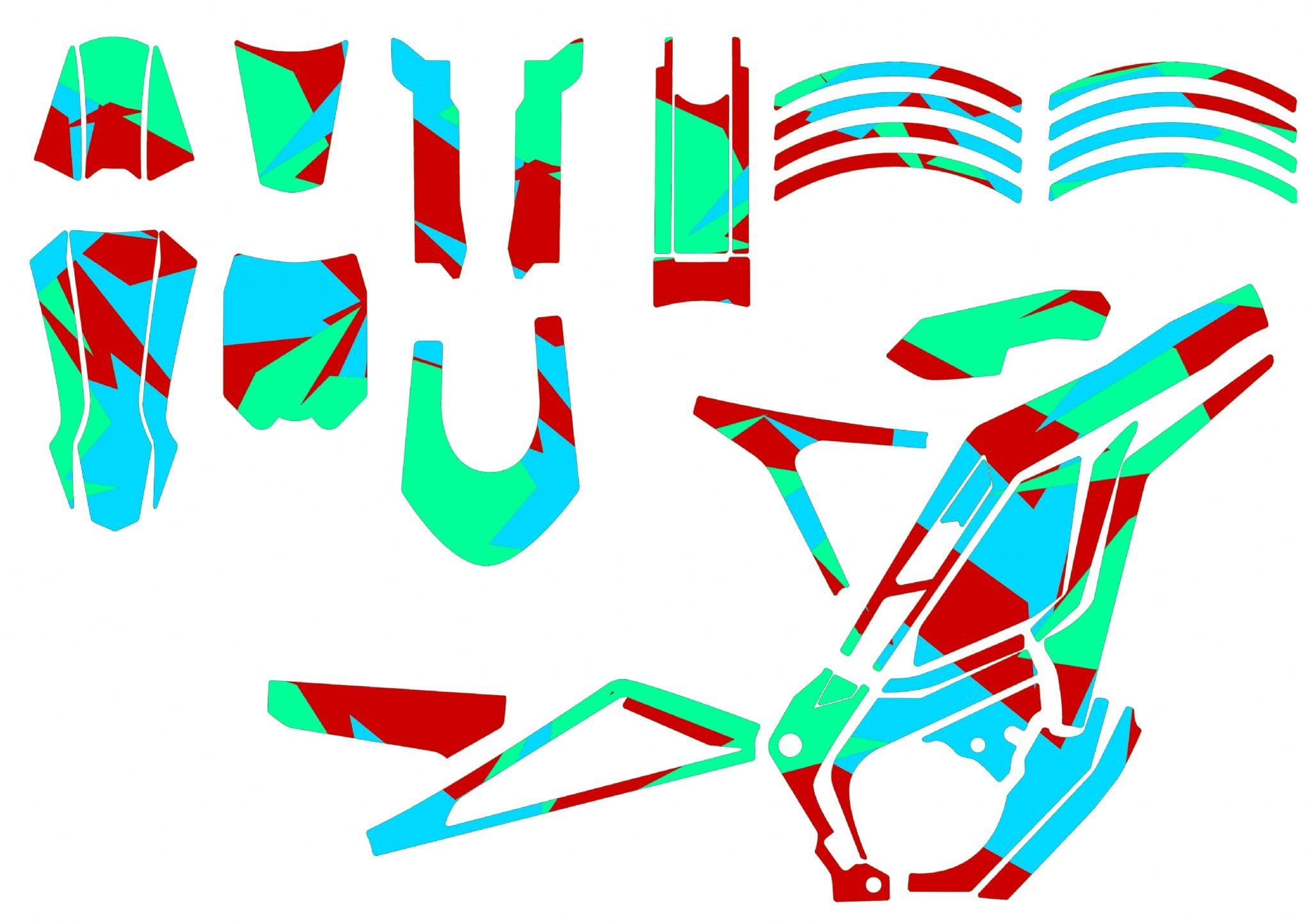 E-Ride Pro ss Graphics kit Eride pro Decals E Ride Pro SS wrap Eride ...