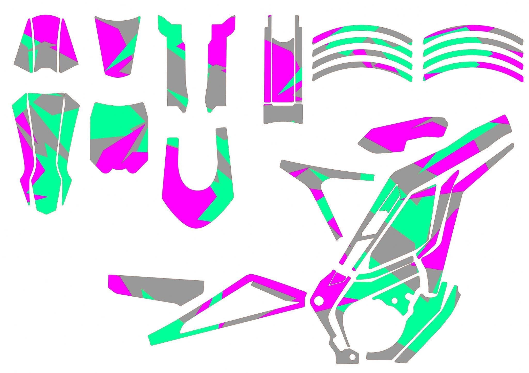 E-Ride Pro ss Graphics kit Eride pro Decals E Ride Pro SS wrap Eride ...