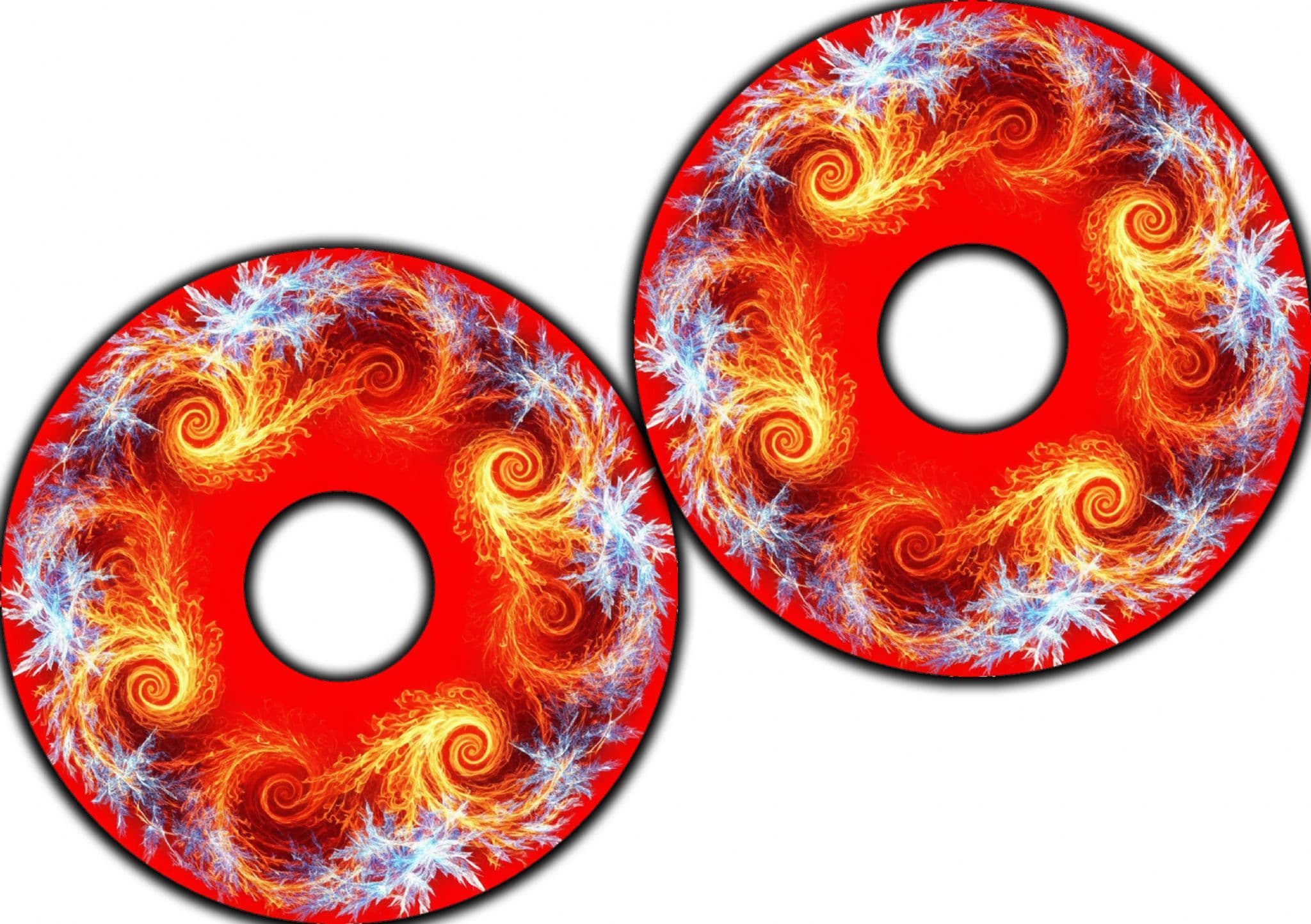 Fiery Swirl Art Spoke Guards wheel2