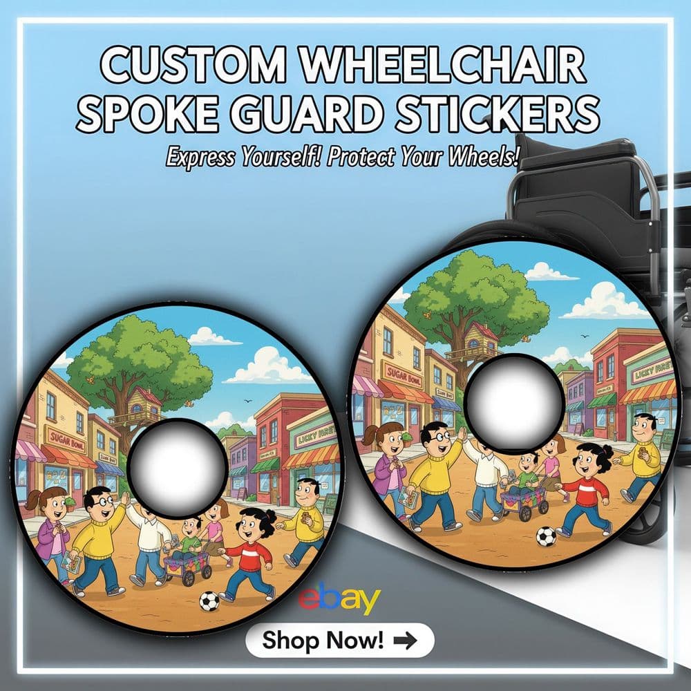 Happy Kids Playing in a Cartoon Town Street Scene wheel231