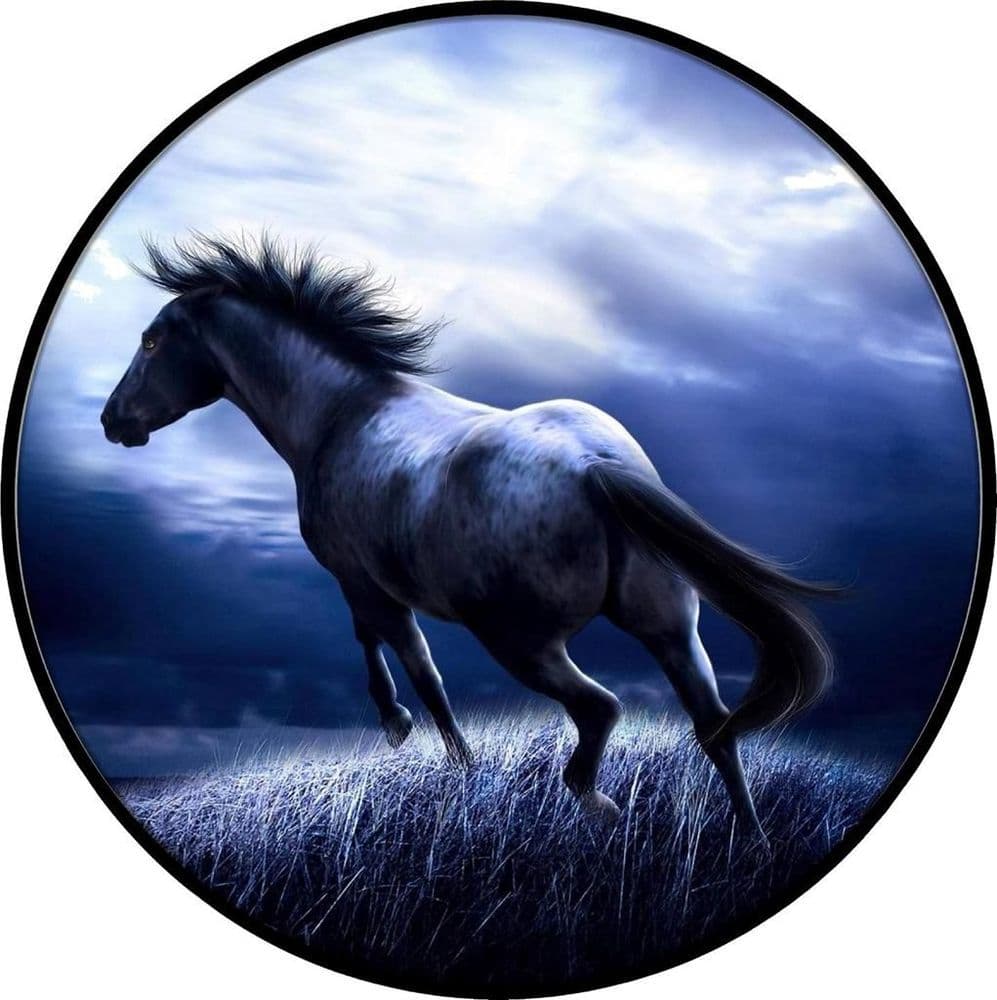 HORSE BLUE 4x4 Spare Wheel Cover DECAL STICKER