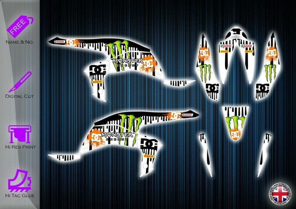 KAWASAKI KFX450 STICKERS - GRAPHICS KIT - DECALS - KAWASAKI KFX 450 ...