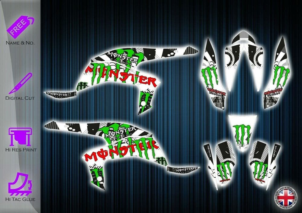 KAWASAKI KFX450 STICKERS - GRAPHICS KIT - DECALS - KAWASAKI KFX 450 ...