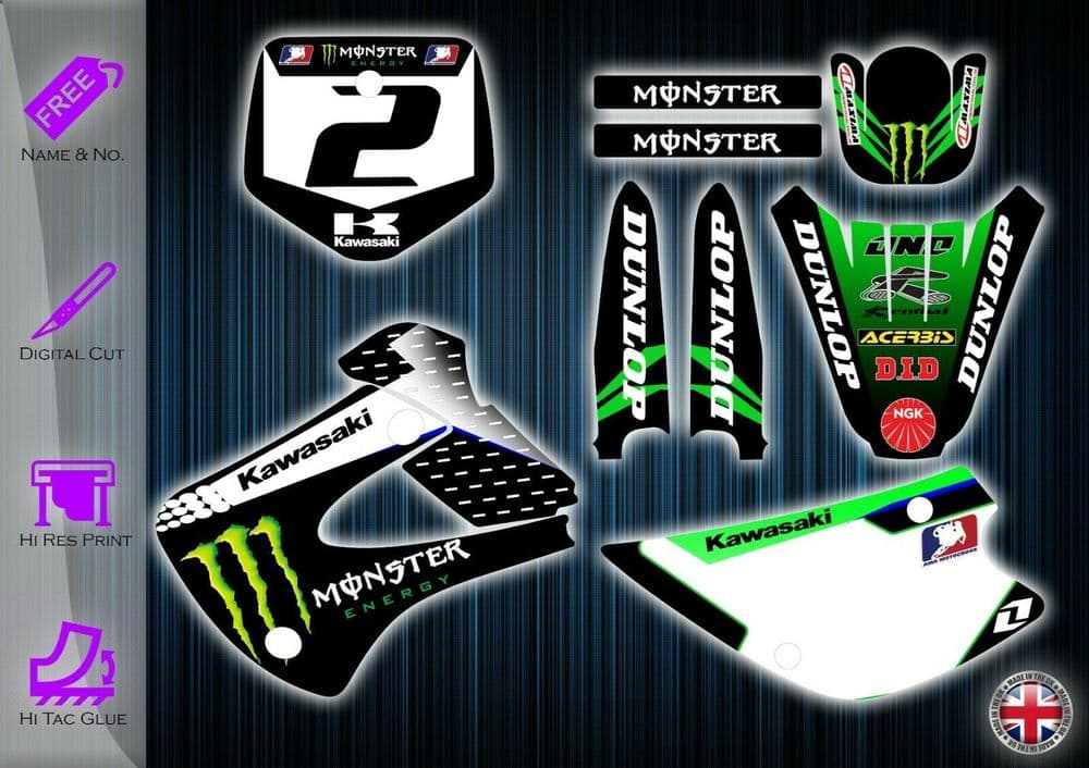 KAWASAKI KX85 STICKERS - KX85 GRAPHICS KIT KX85 DECALS - GRAPHICS KIT ...
