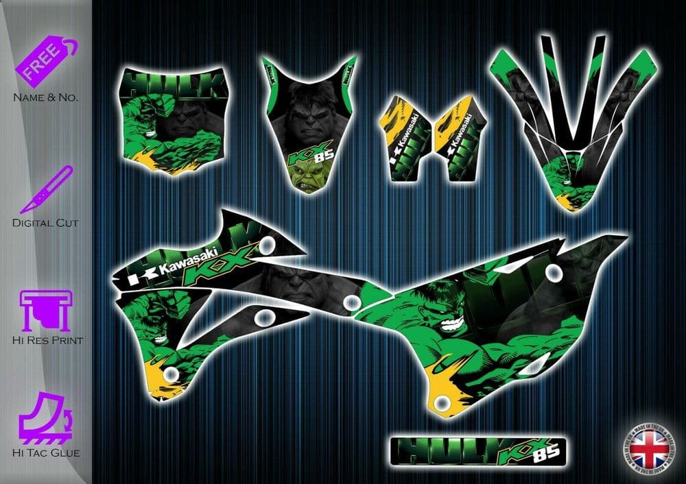 KAWASAKI KX85 STICKERS - KX85 GRAPHICS KIT KX85 DECALS - GRAPHICS KIT ...